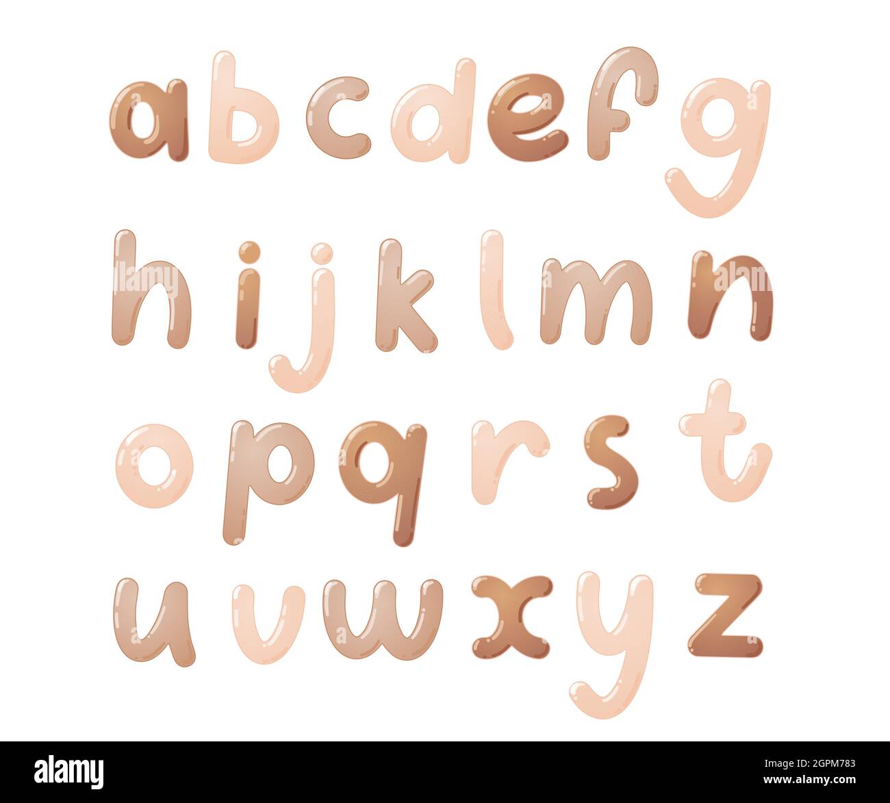 Colorful children font. Glossy kids alphabet in cartoon style. Vector ...