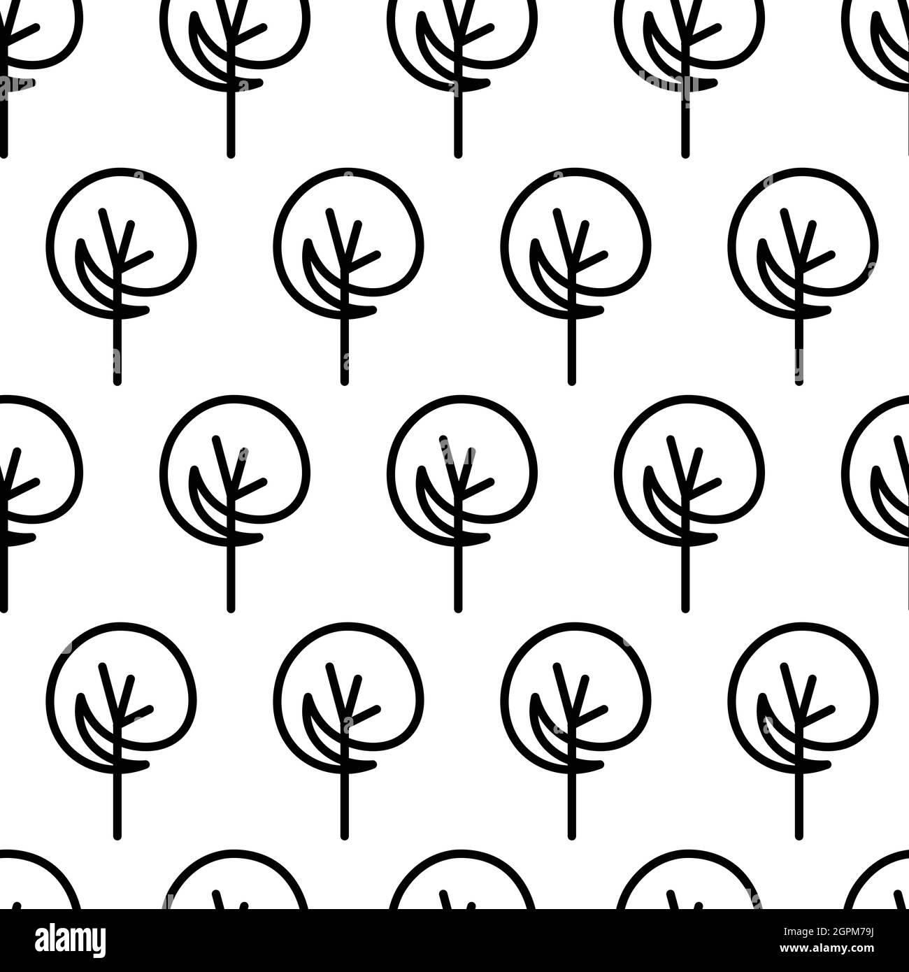 Simple Black And White Tree Design