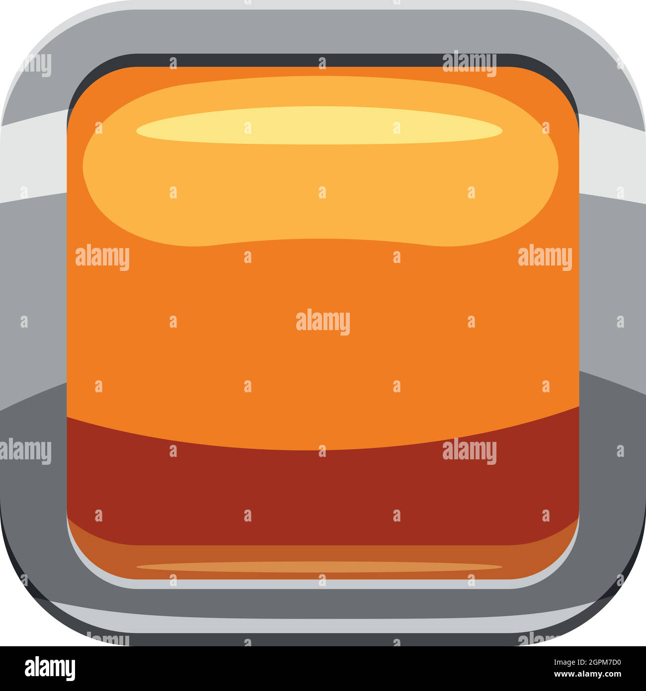 Gold square button icon, cartoon style Stock Vector Image & Art - Alamy