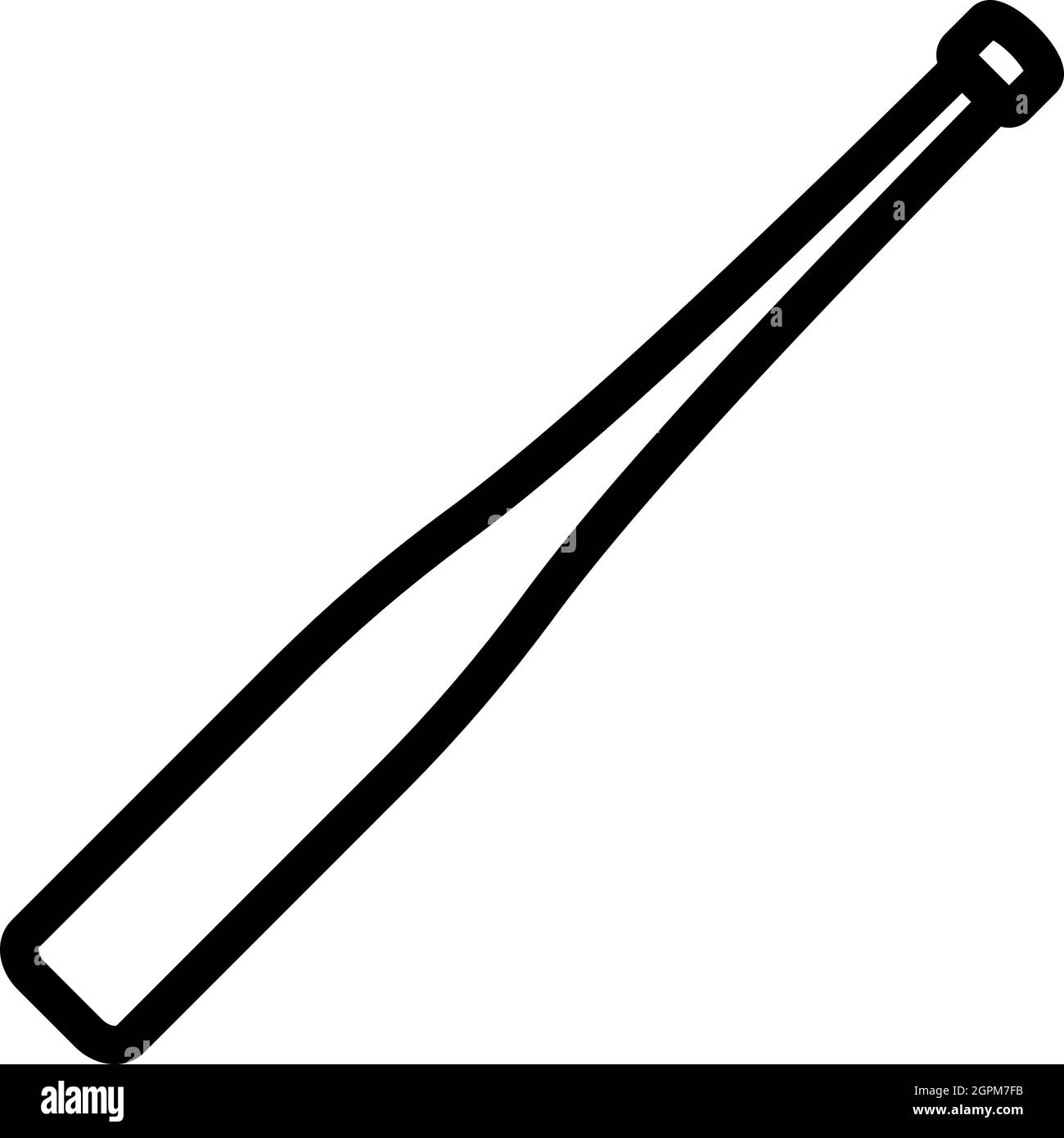 White baseball bat icon isolated Black and White Stock Photos & Images ...