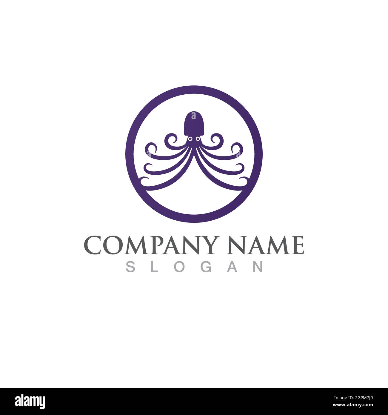 Blue octopus black background Stock Vector Images - Alamy