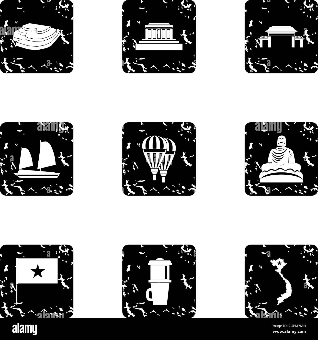 Vietnam national flag on Black and White Stock Photos & Images - Alamy