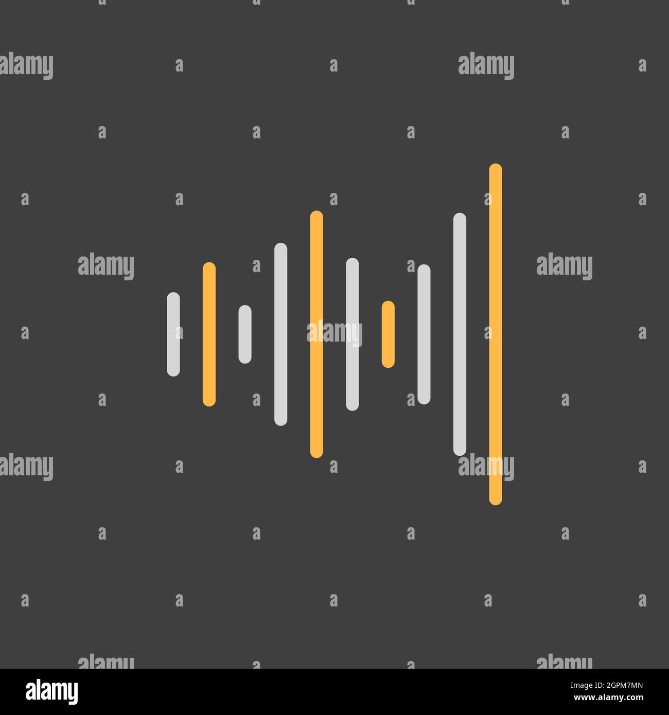 Equalizer, frequency vector icon on dark background. Audio signal Stock ... Equalizer, frequency vector icon on dark background. Audio signal Stock ...