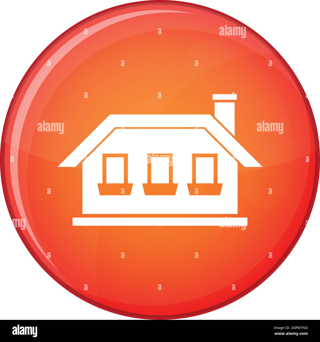 One-storey house with three windows icon Stock Vector Image & Art - Alamy