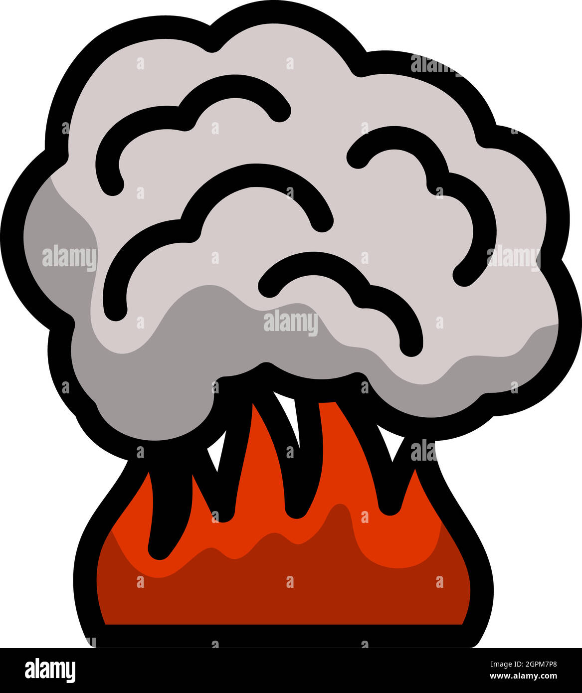 Fire And Smoke Icon Stock Vector Image & Art - Alamy