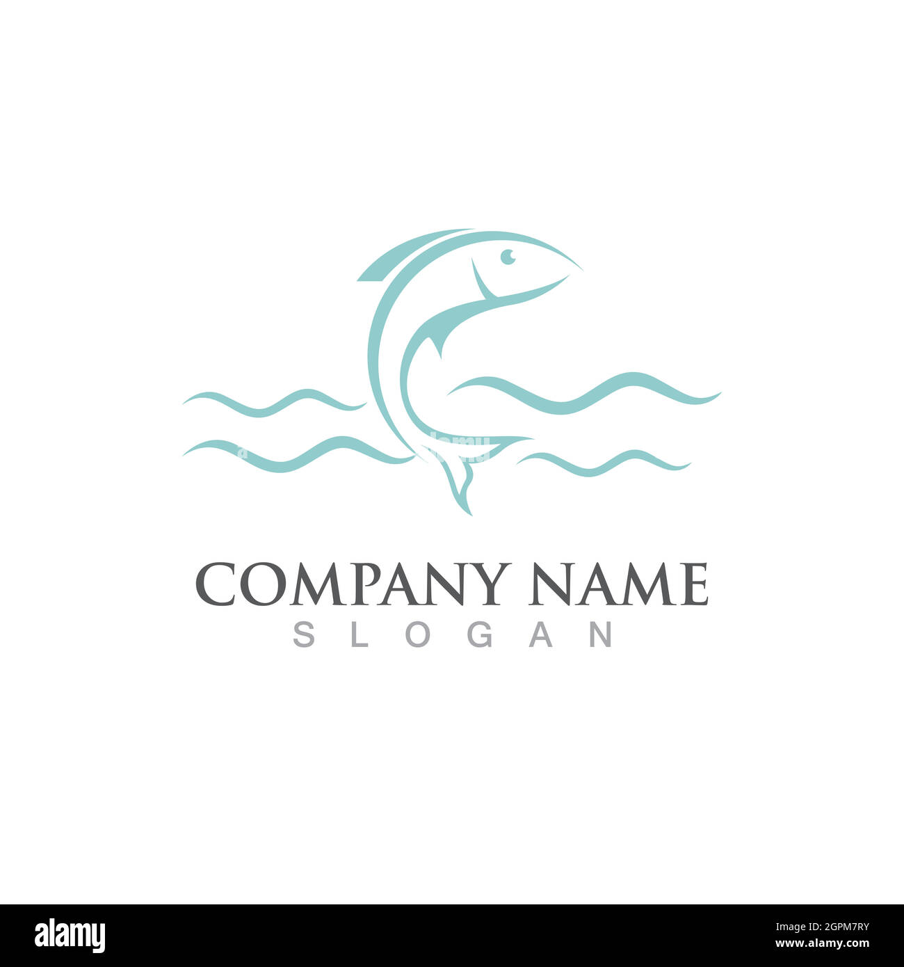 Fish salmon logo template. Creative vector Stock Vector Image & Art - Alamy