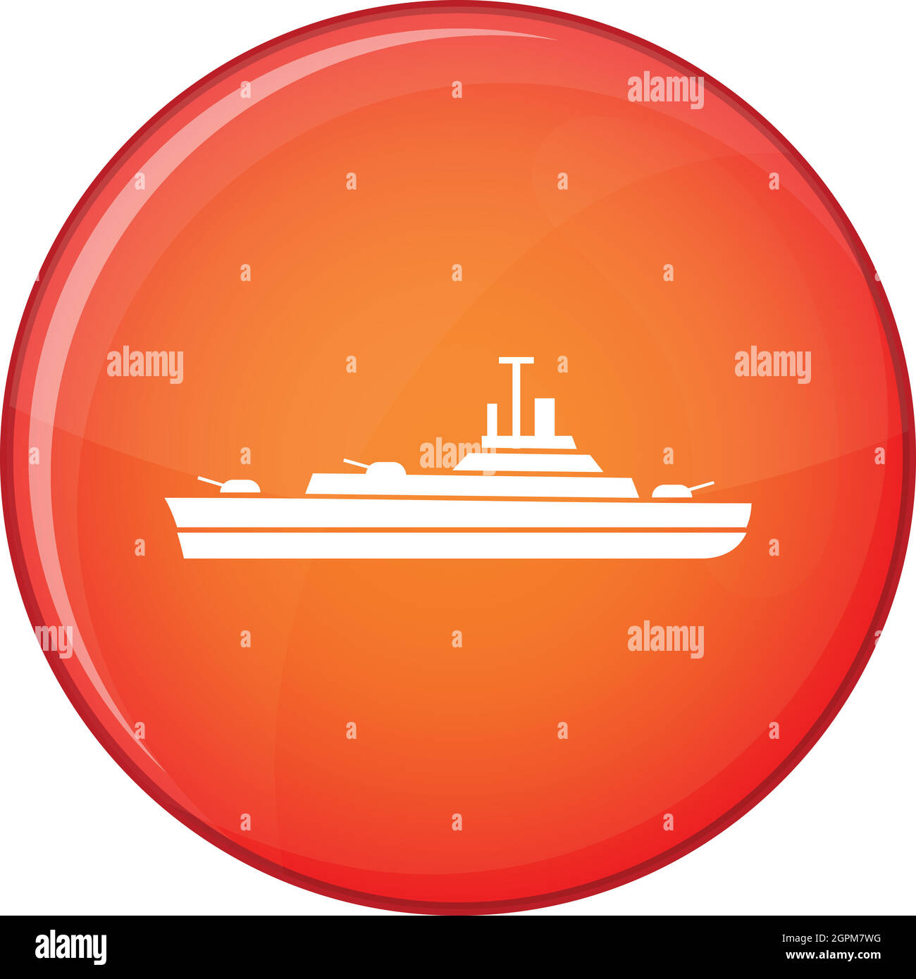 Warship icon, flat style Stock Vector Image & Art - Alamy