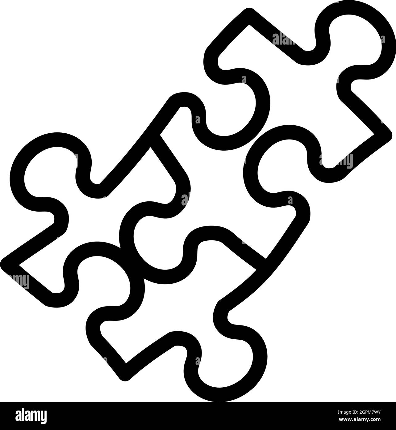 Puzzle line icon business Cut Out Stock Images & Pictures - Alamy