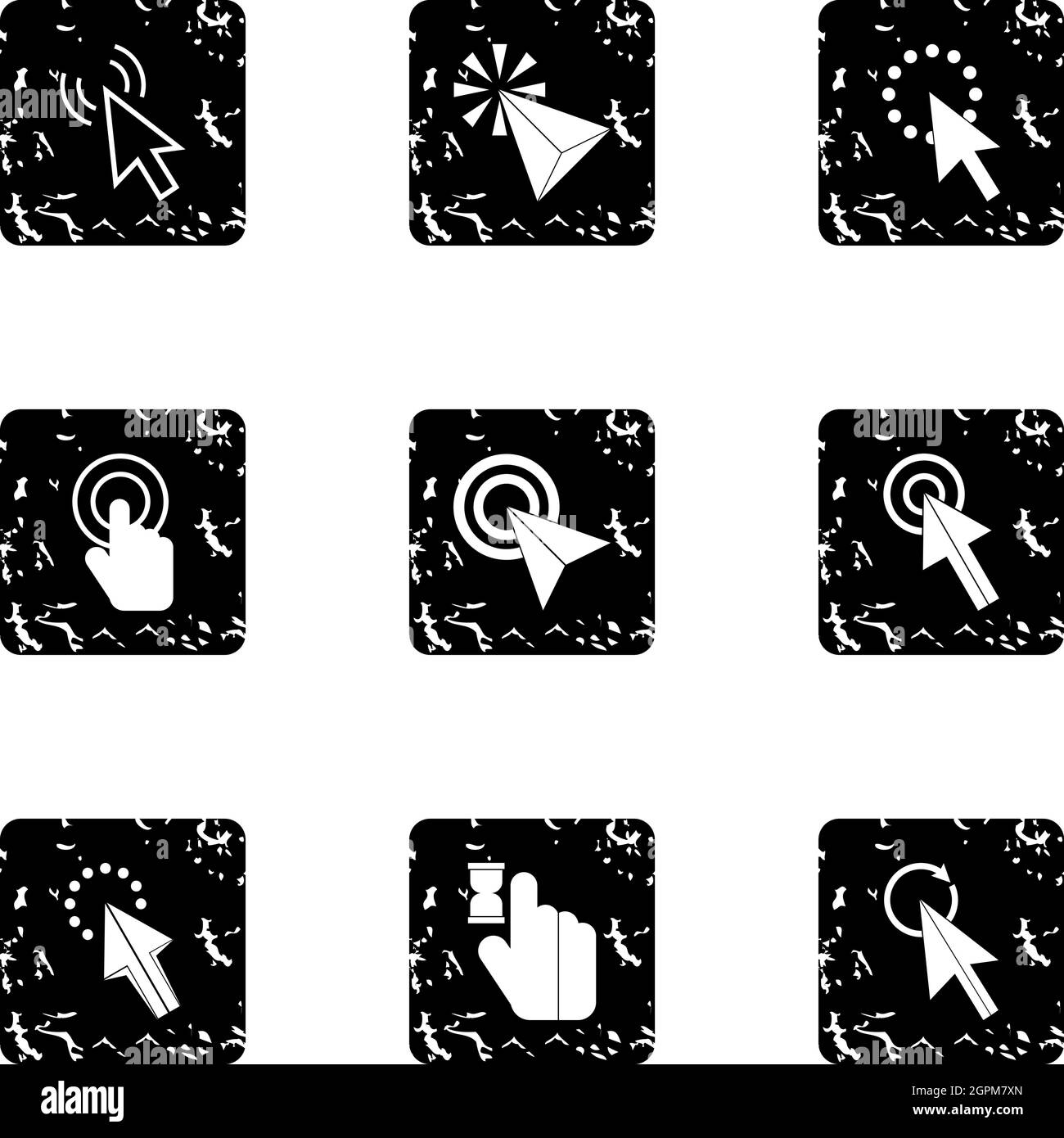 Cursor icons set, grunge style Stock Vector Image & Art - Alamy