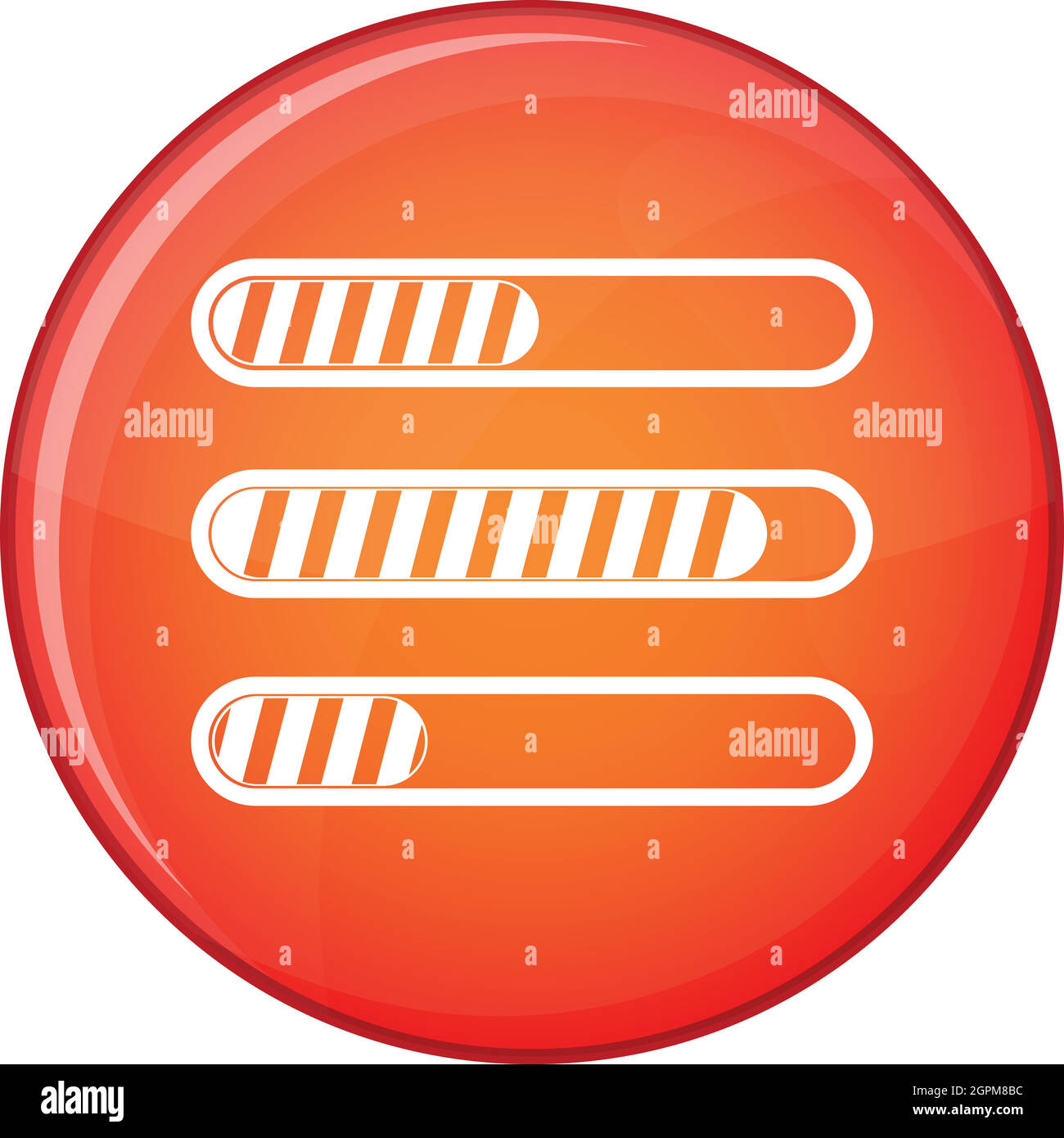 Sign horizontal columns load icon, flat style Stock Vector Image & Art ...