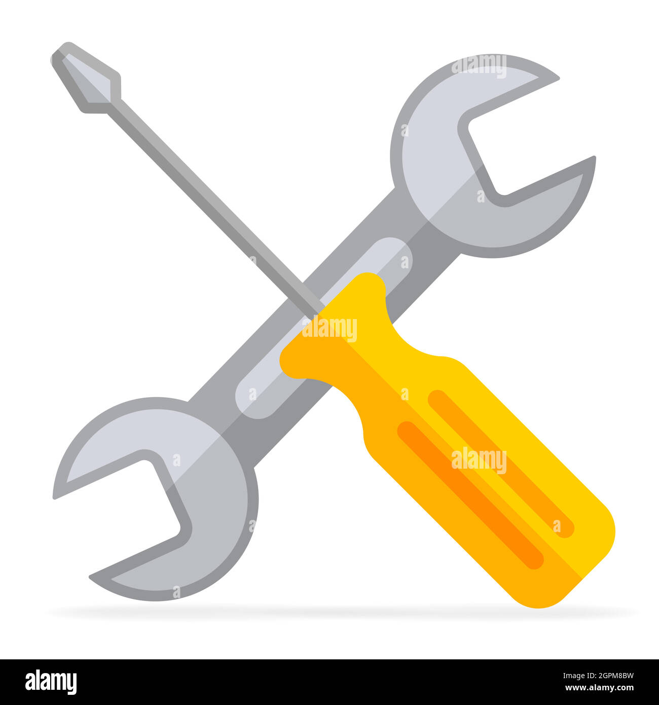 Flat screwdriver icon hi-res stock photography and images - Alamy