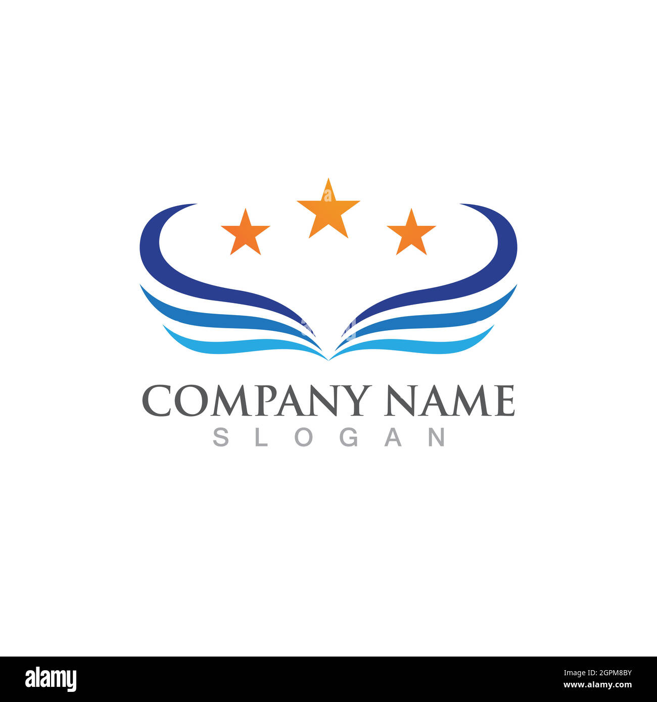 Blue bird line logo Stock Vector Images - Alamy