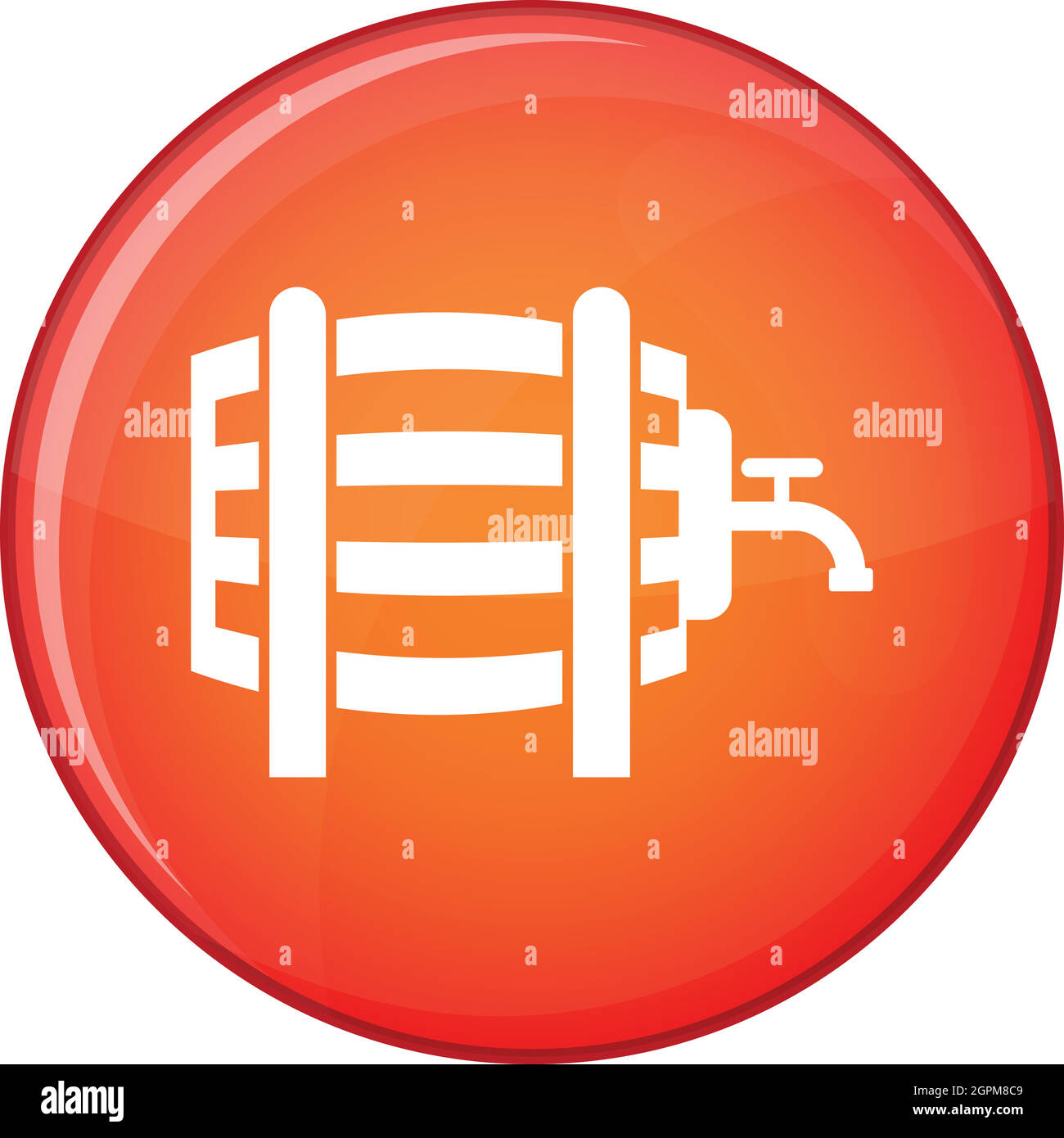 Wood cask tap isolated Stock Vector Images - Alamy