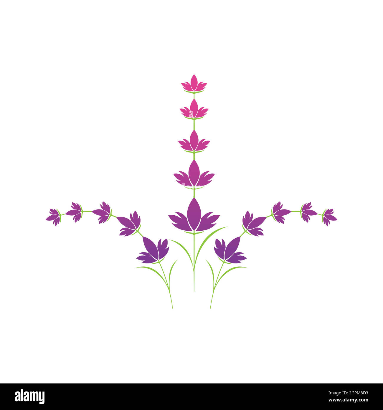 Lavender flower logo symbol template Stock Vector Image & Art - Alamy