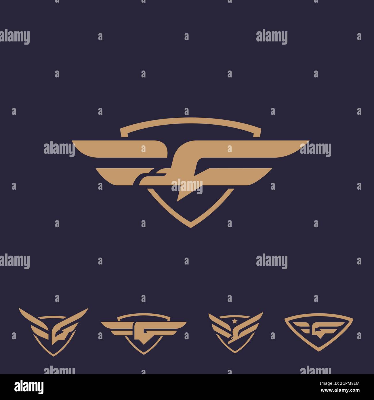 set of letter G logo concepts combined with ings and birds Stock Vector ...