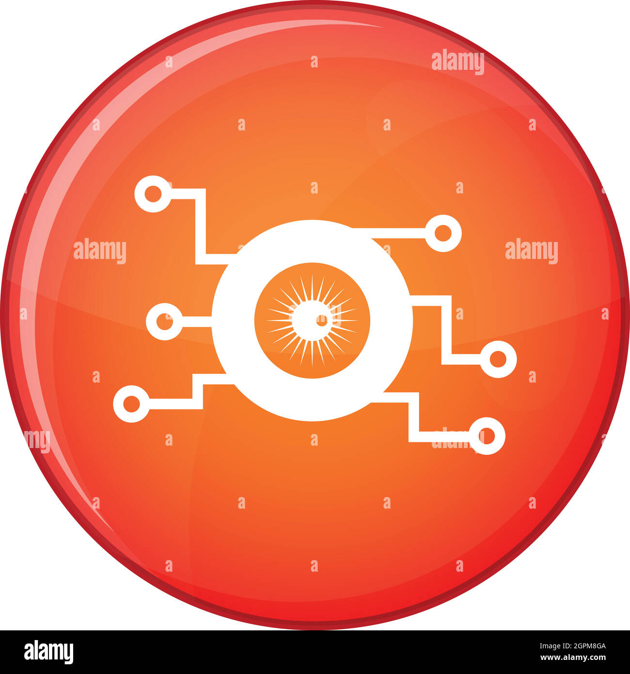 Cyber eye symbol icon, flat style Stock Vector Image & Art - Alamy