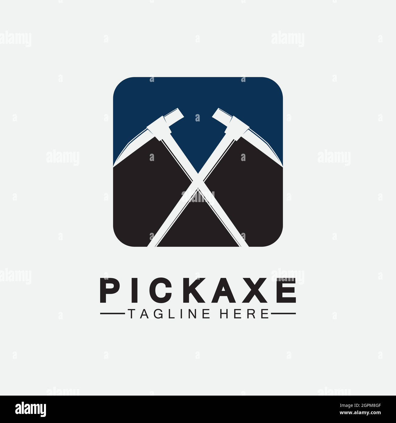 Pickaxe Logo Vector icon symbol illustration Design template, Mining ...