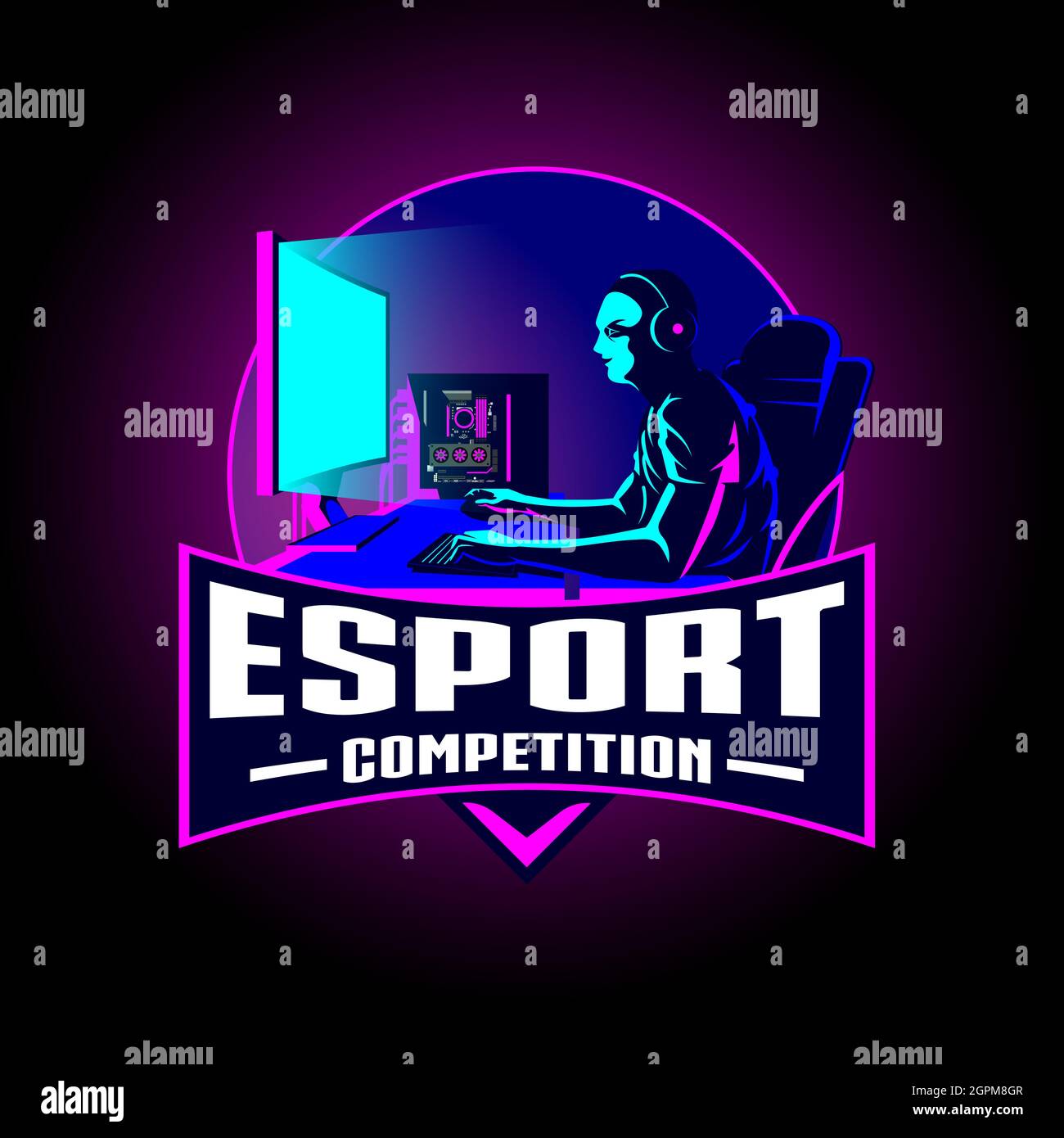 Gaming session Stock Vector Images - Alamy