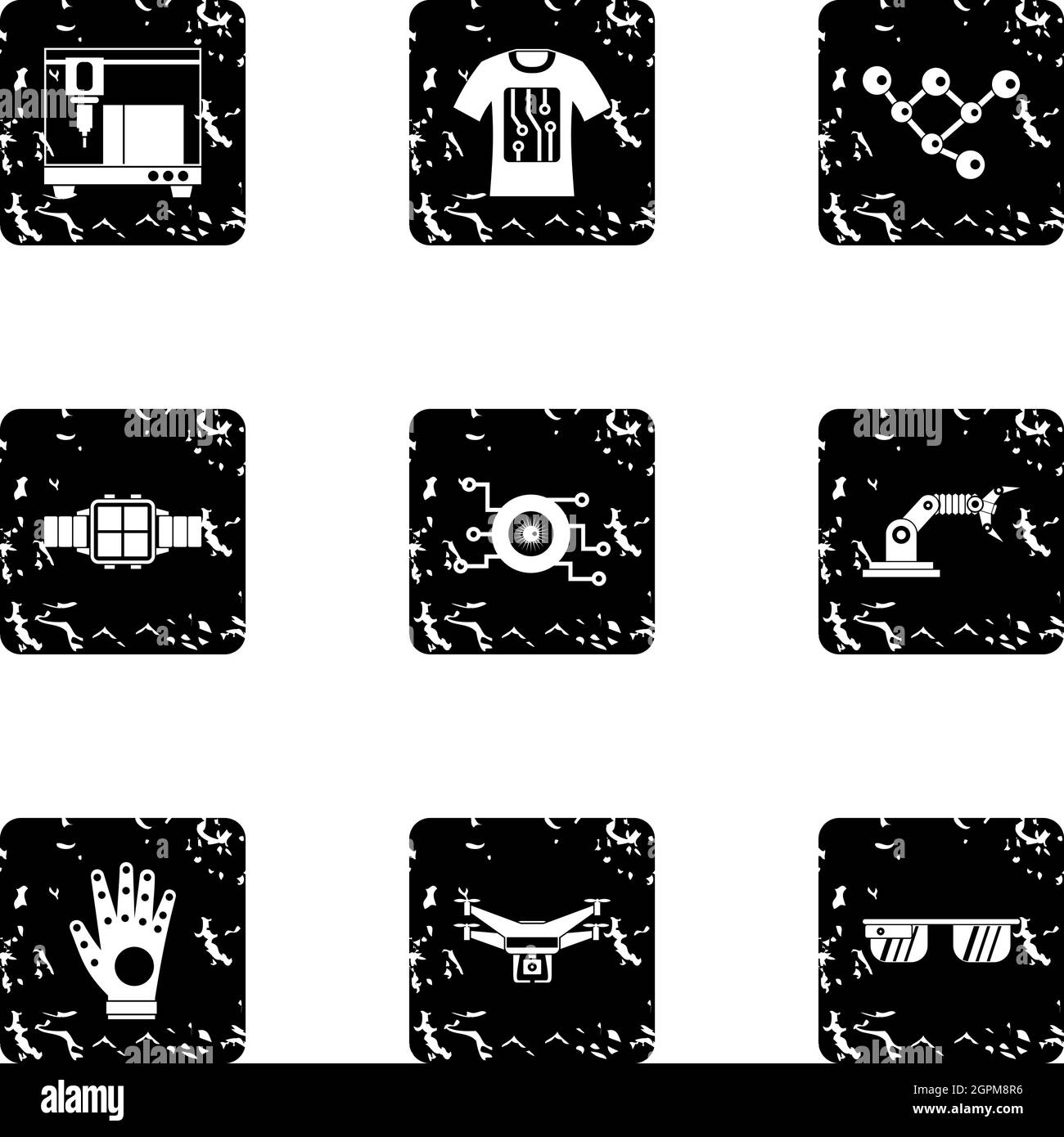 Innovation icons collection vector Black and White Stock Photos ...