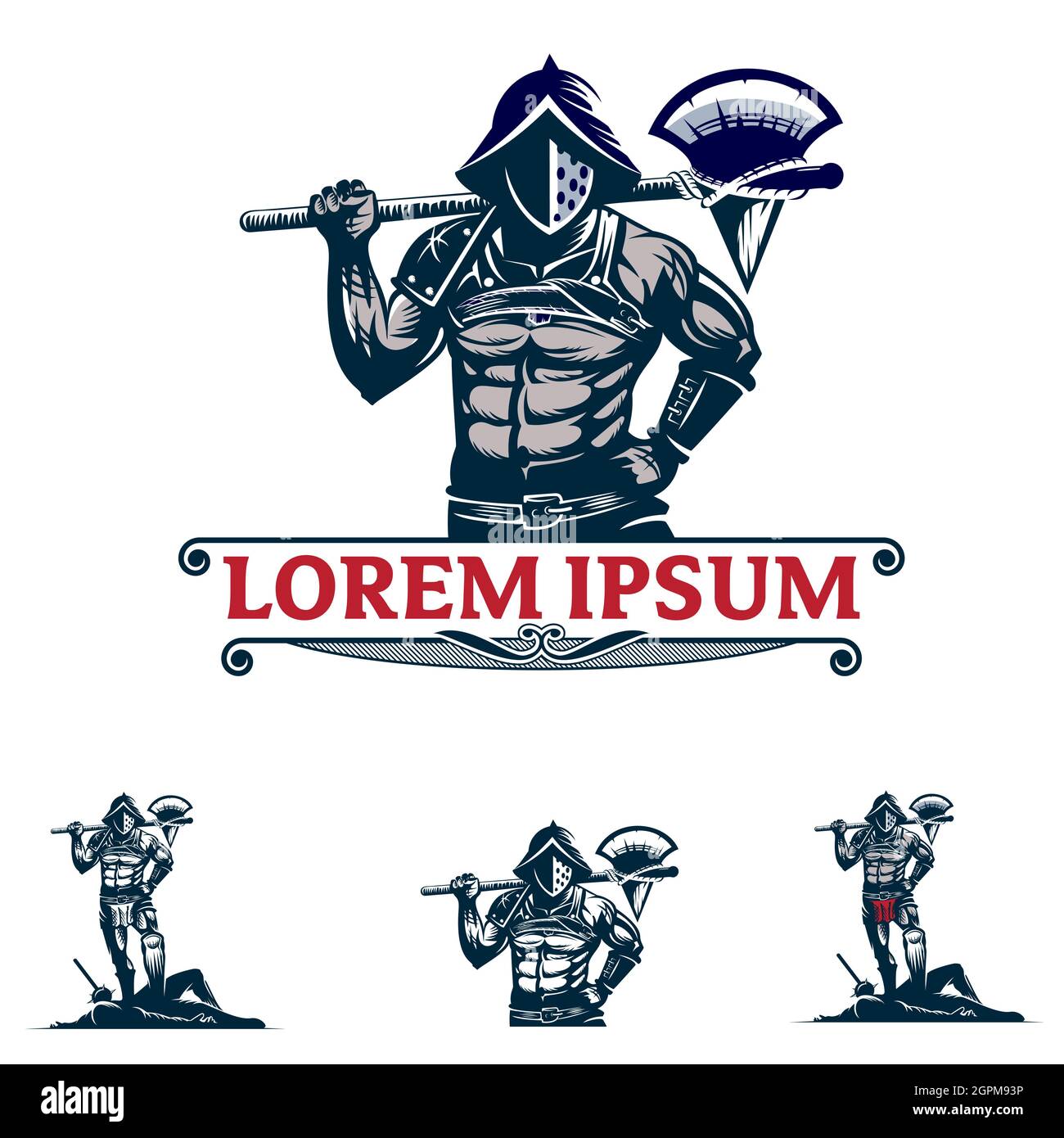 Gladiator vintage symbol vector illustration template Stock Vector ...