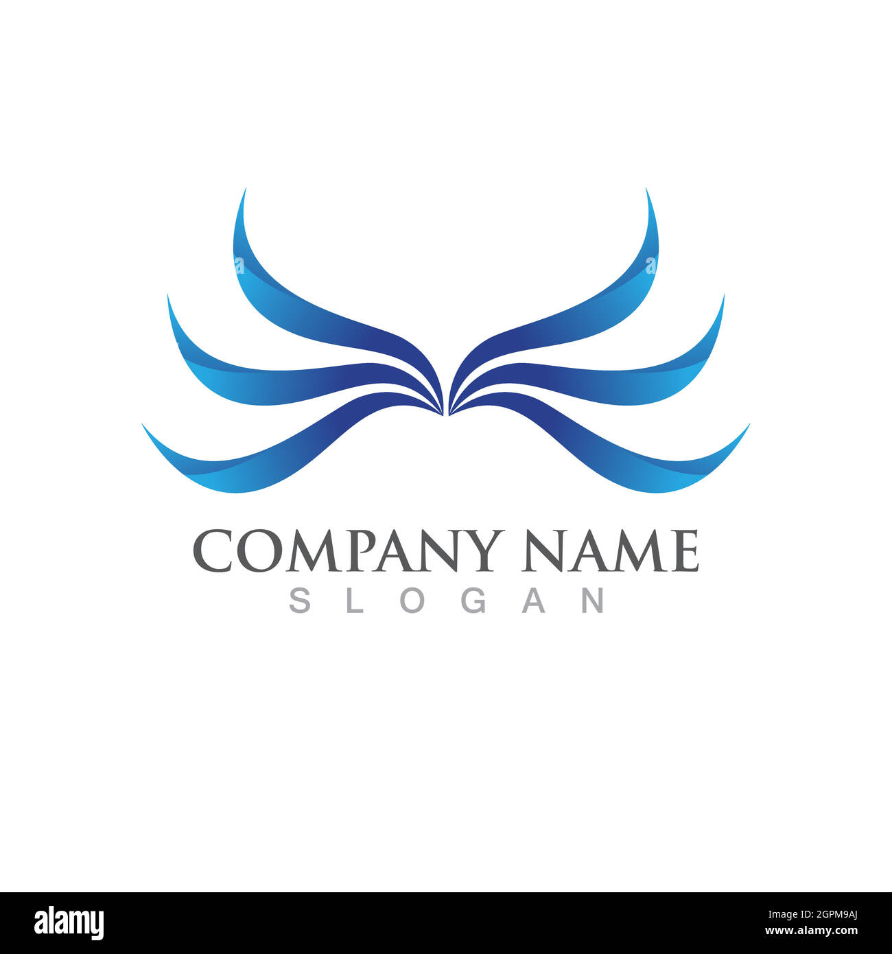 Wing blue logo bird logo vector Stock Vector Image & Art - Alamy