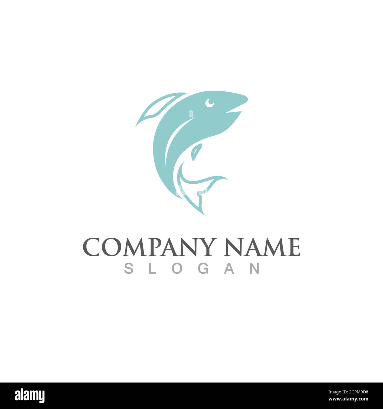 Fish salmon logo template. Creative vector Stock Vector Image & Art - Alamy