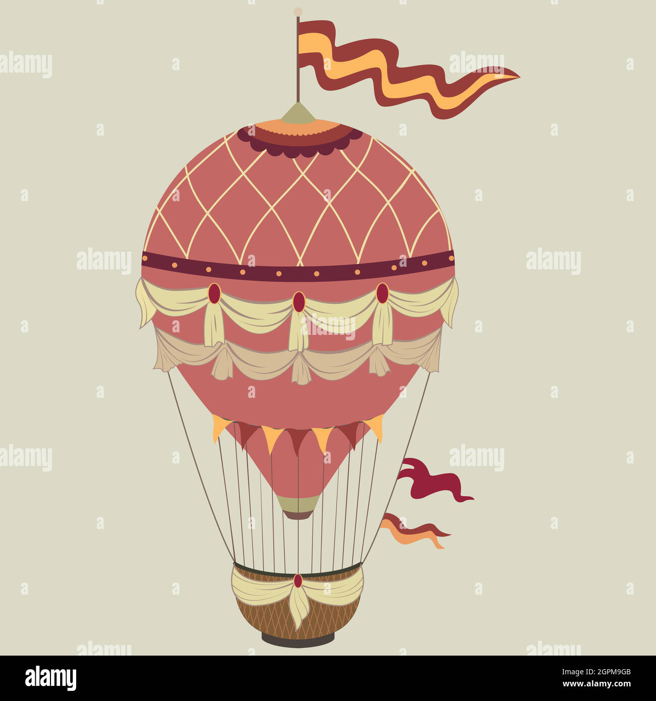 Vintage hot air balloon hi-res stock photography and images - Alamy