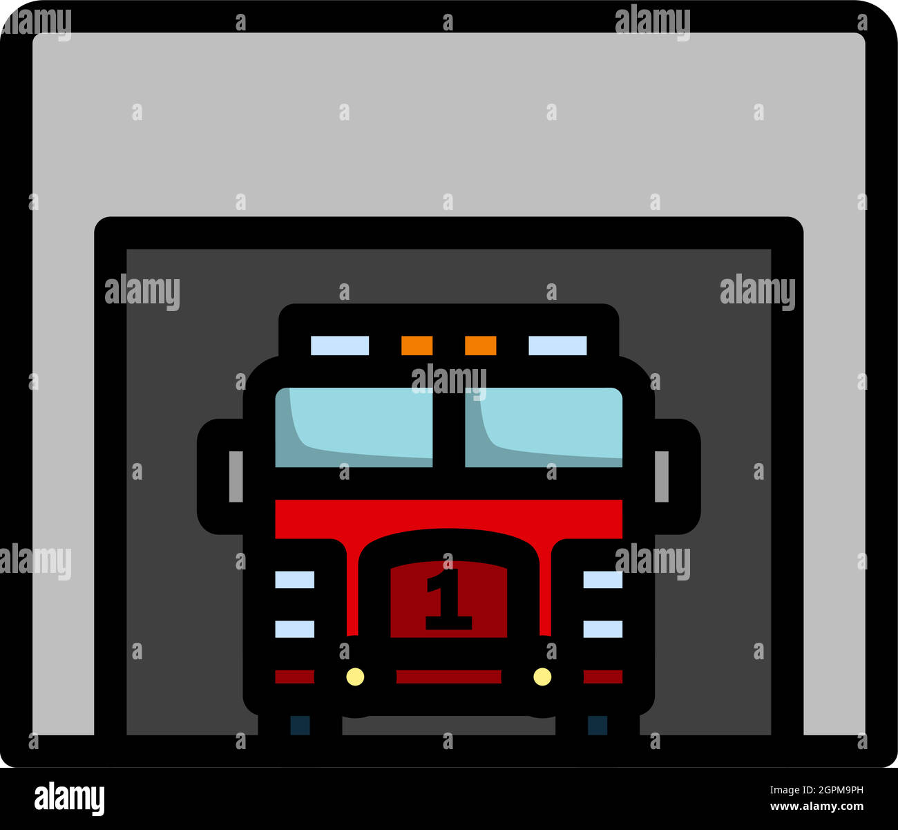 Garage fire department emergency Stock Vector Images - Alamy