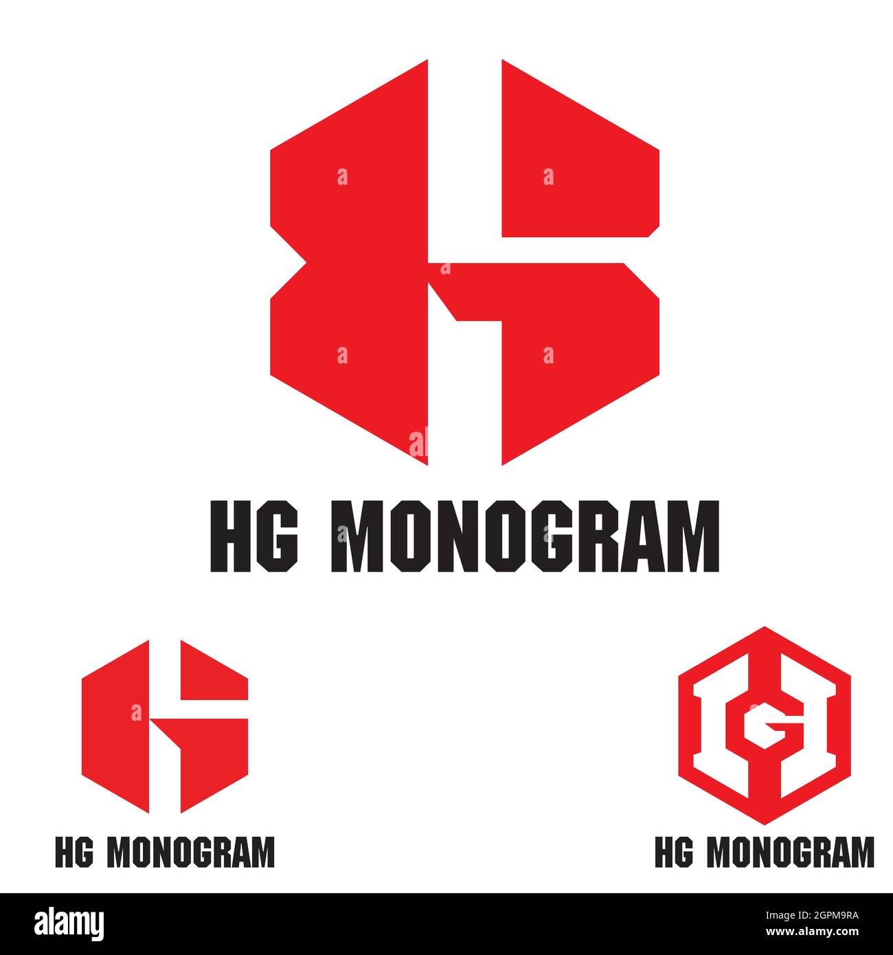 HG monogram logo set. industrial vector style Stock Vector Image & Art ...