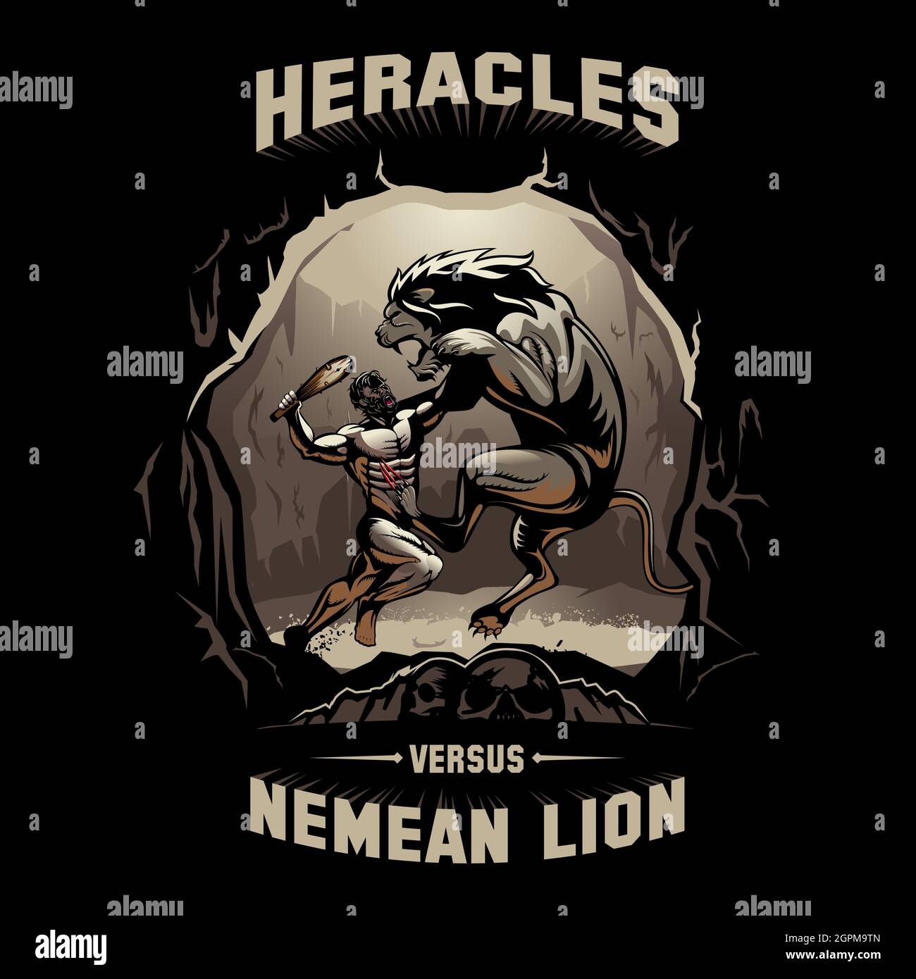 Hercules nemean lion hi-res stock photography and images - Alamy
