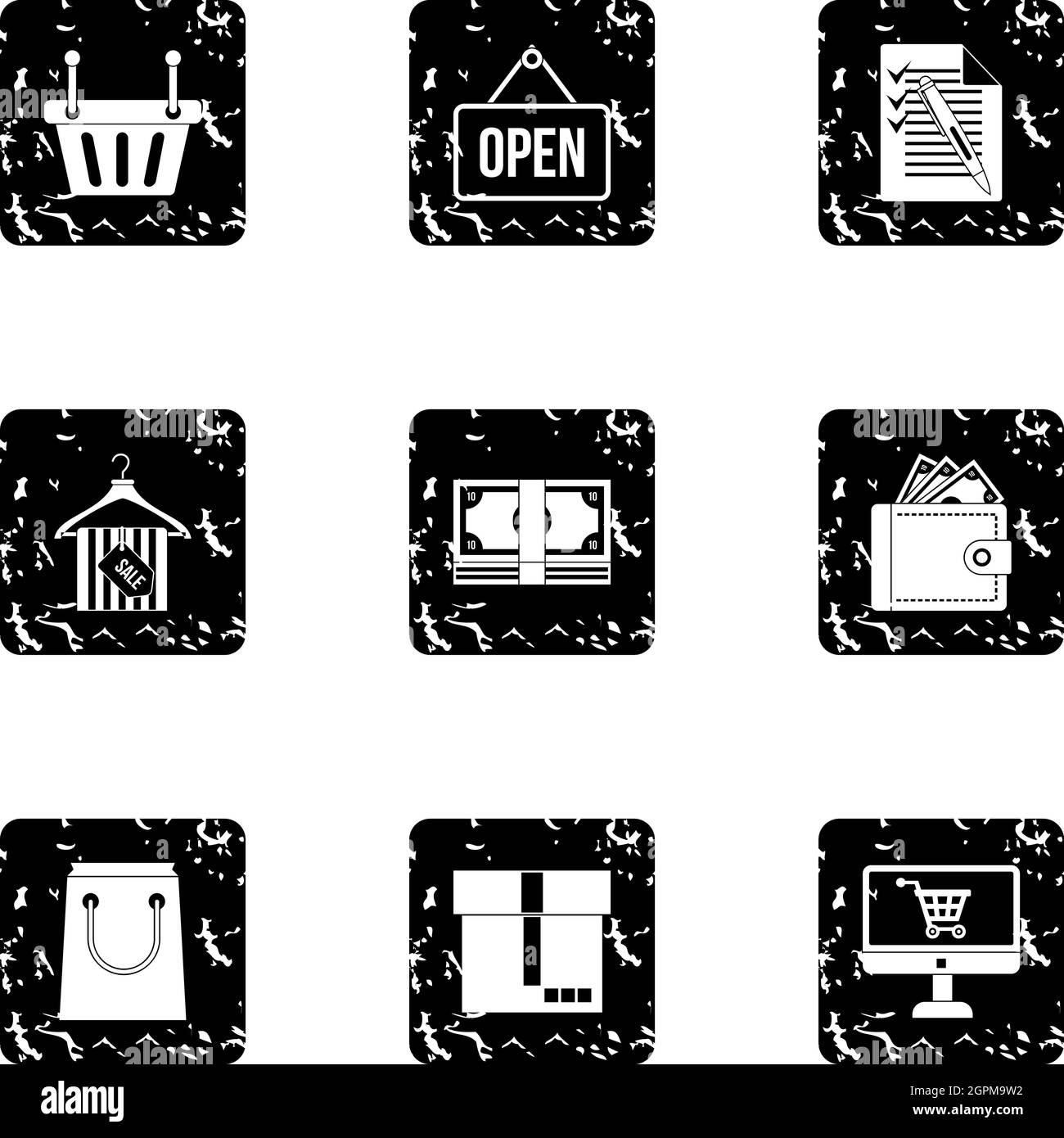 Online store icons Black and White Stock Photos & Images - Alamy