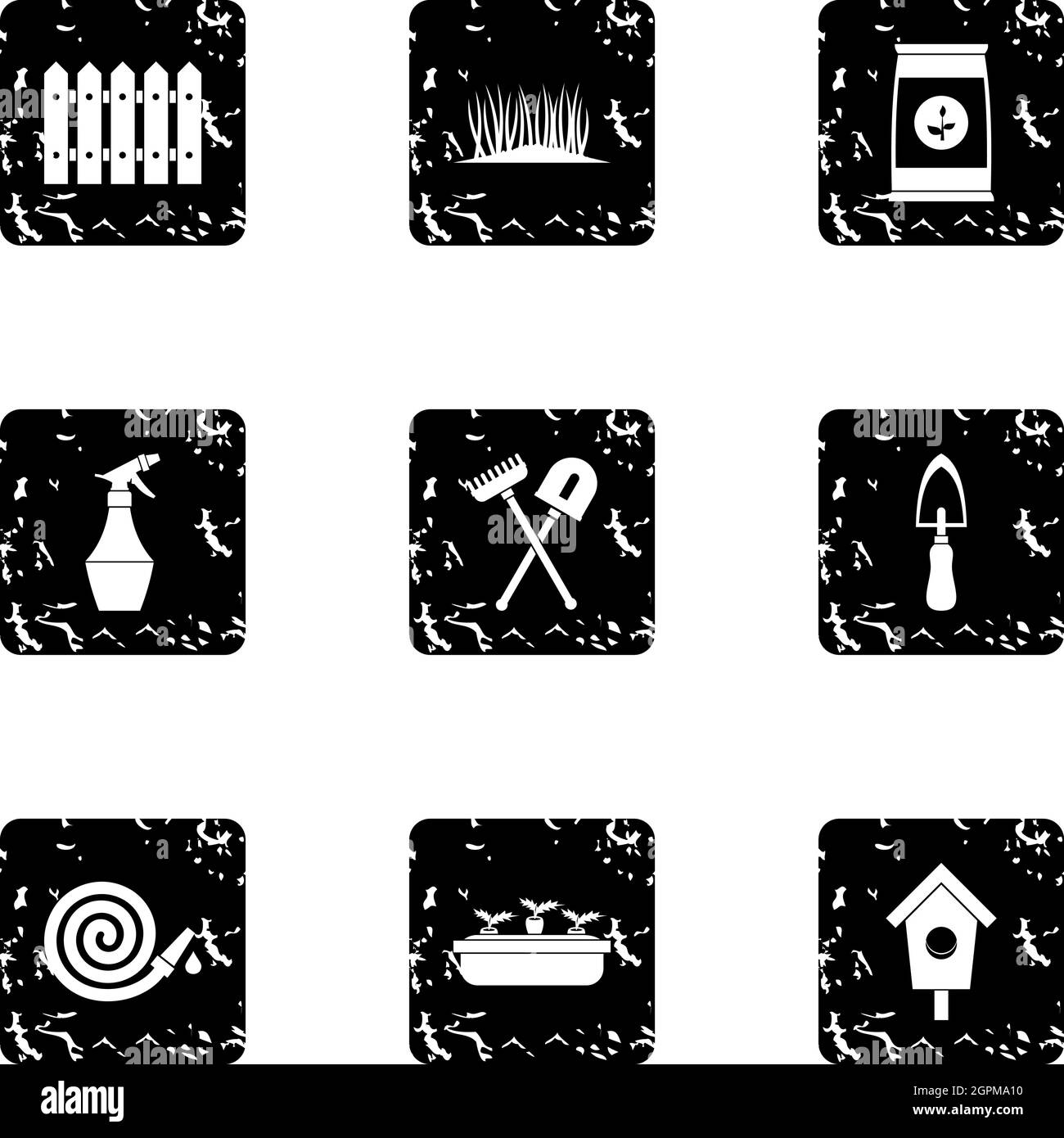 Growing grass garden Black and White Stock Photos & Images - Alamy