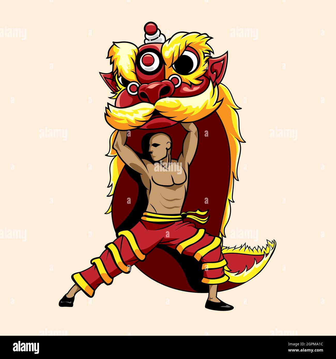 Barongsai dance Stock Vector Images - Alamy