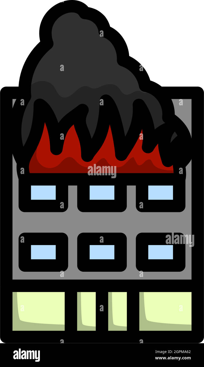 Fire in residential home Stock Vector Images - Alamy