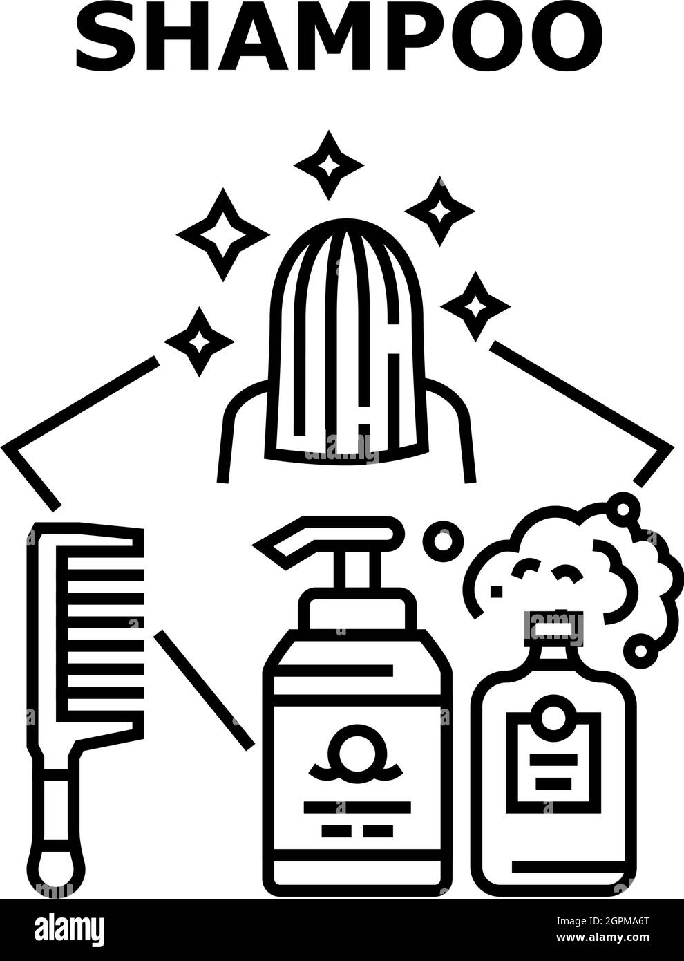 Shampoo Product Vector Concept Color Illustration Stock Vector Image ...