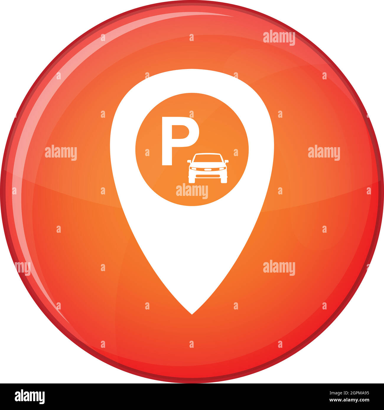 Map pointer car parking icon hi-res stock photography and images - Alamy