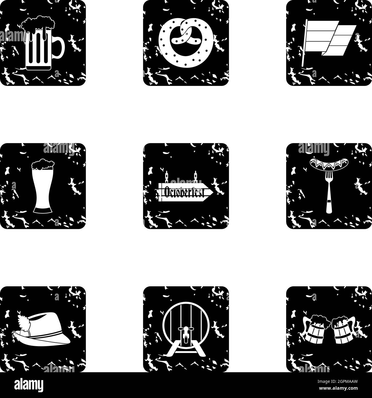 Beer mug icon set Black and White Stock Photos & Images - Alamy