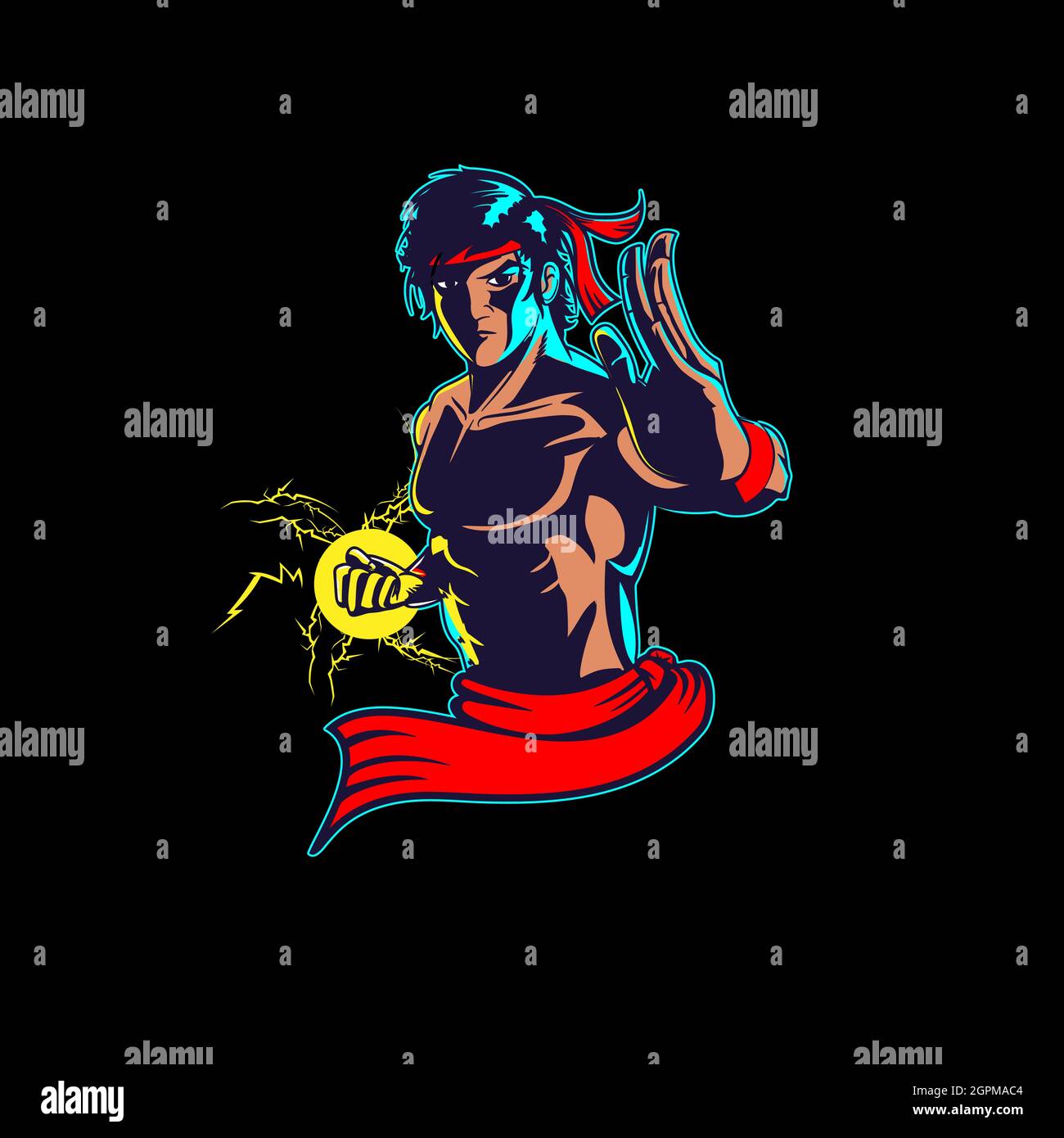 Kung Fu Man vector illustration design element, can be used as logo or ...