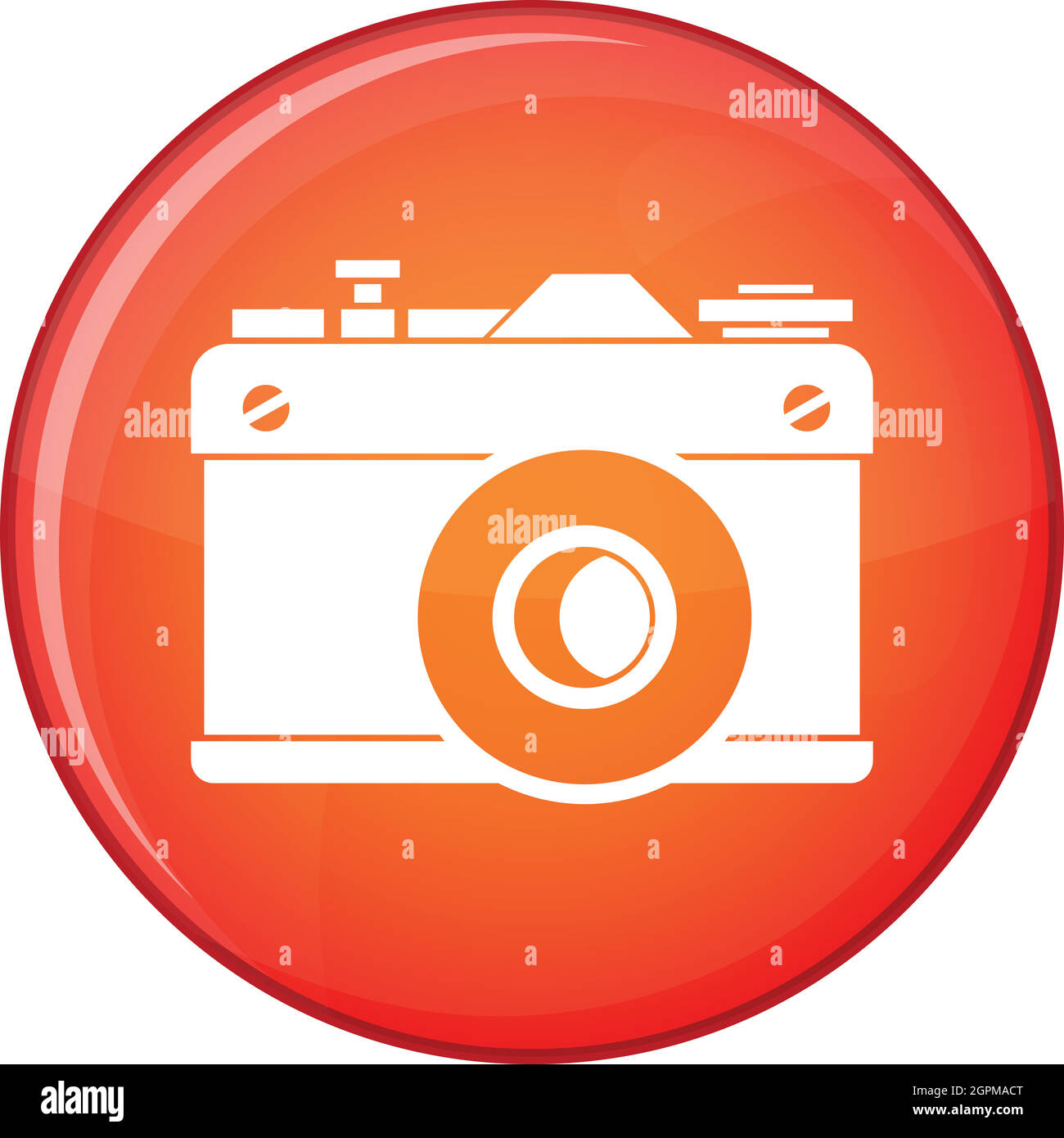 Retro camera icon, flat style Stock Vector Image & Art - Alamy