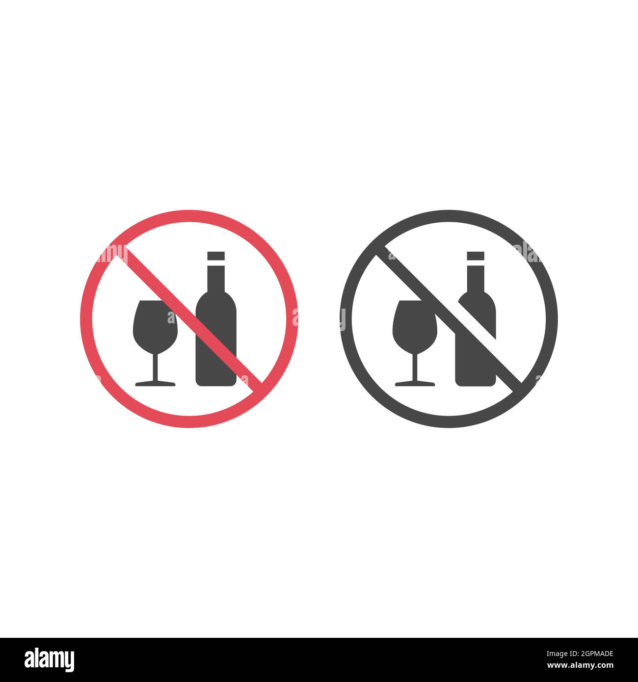 Prohibit alcohol Stock Vector Images - Alamy