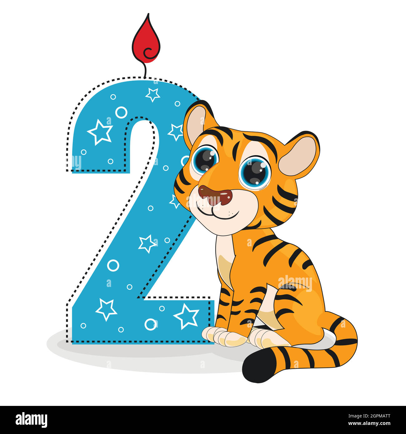 Vector cute illustration two Stock Vector Images - Alamy