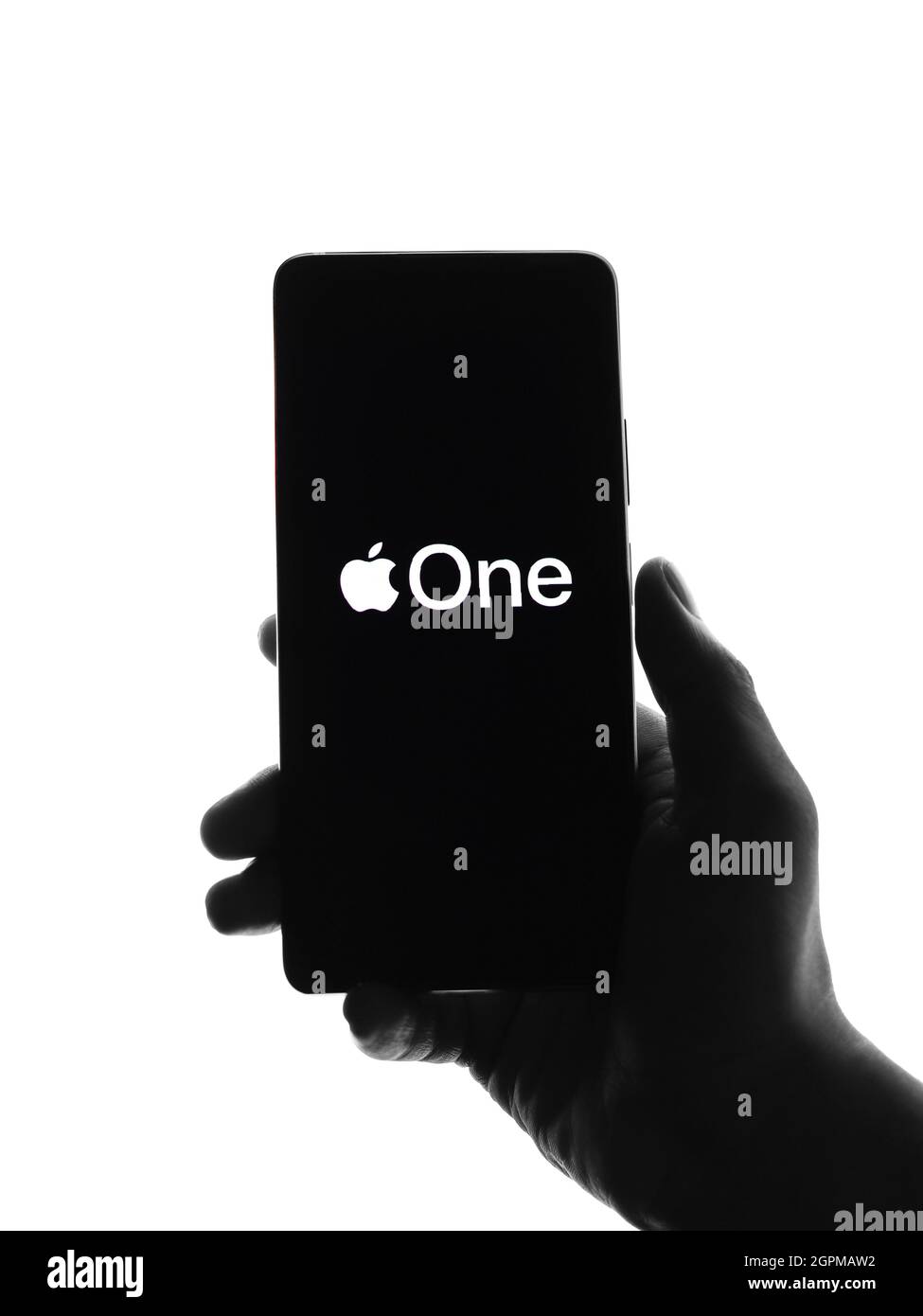 West Bangal, India - September 28, 2021 : Apple one logo on phone ...