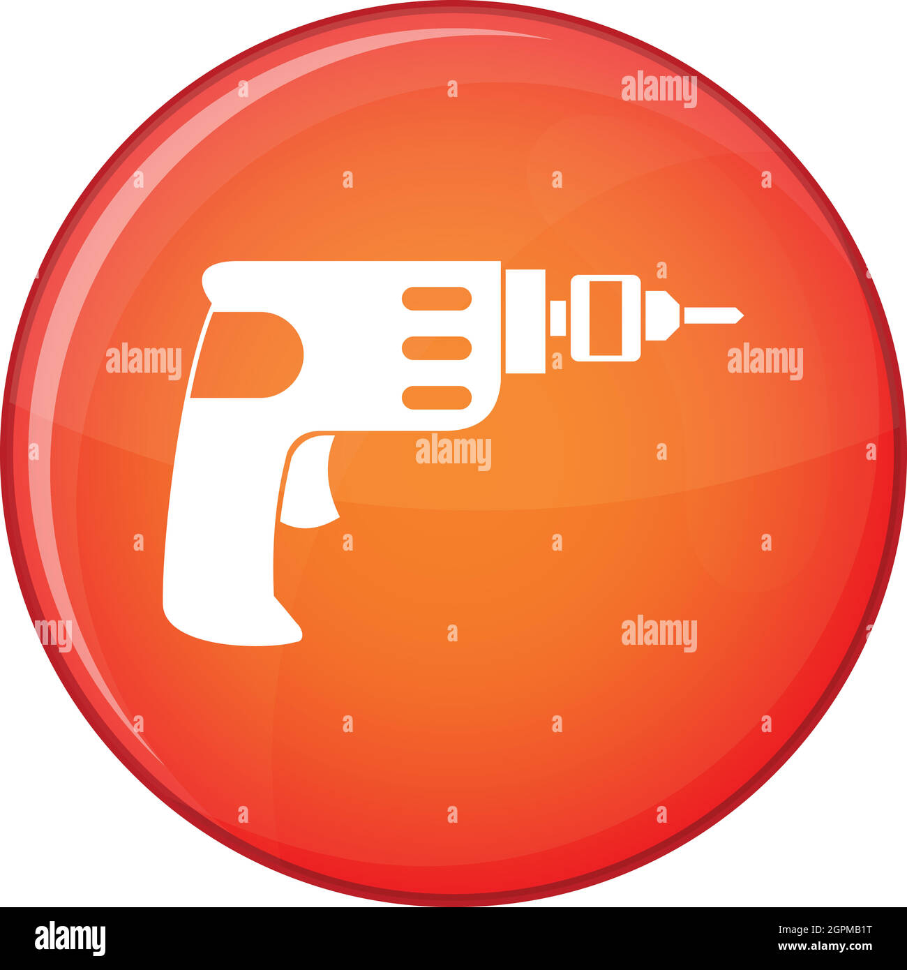 Hand drill icon, flat style Stock Vector Image & Art - Alamy