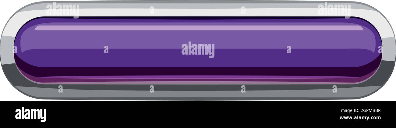 Violet rectangular button icon, cartoon style Stock Vector Image & Art ...