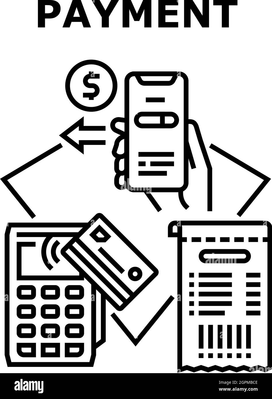 Payment Service Vector Concept Color Illustration Stock Vector Image ...