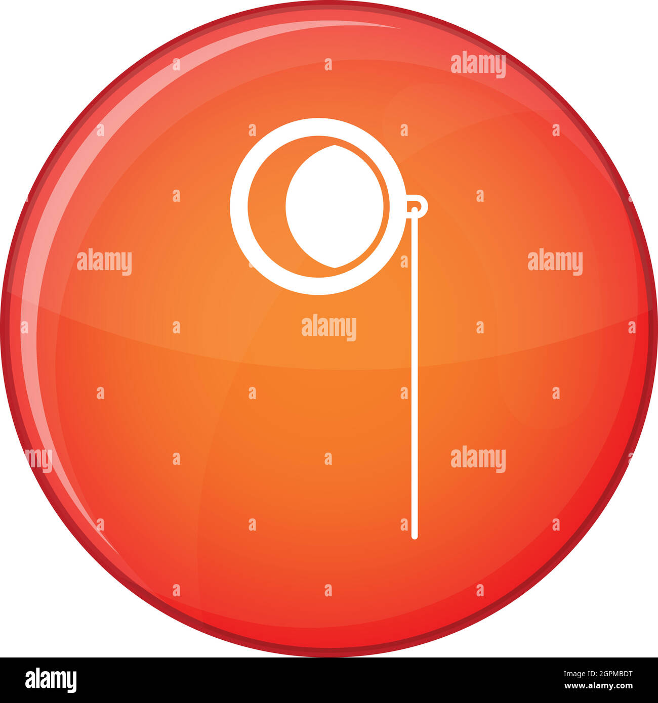 Monocle icon, flat style Stock Vector Image & Art - Alamy