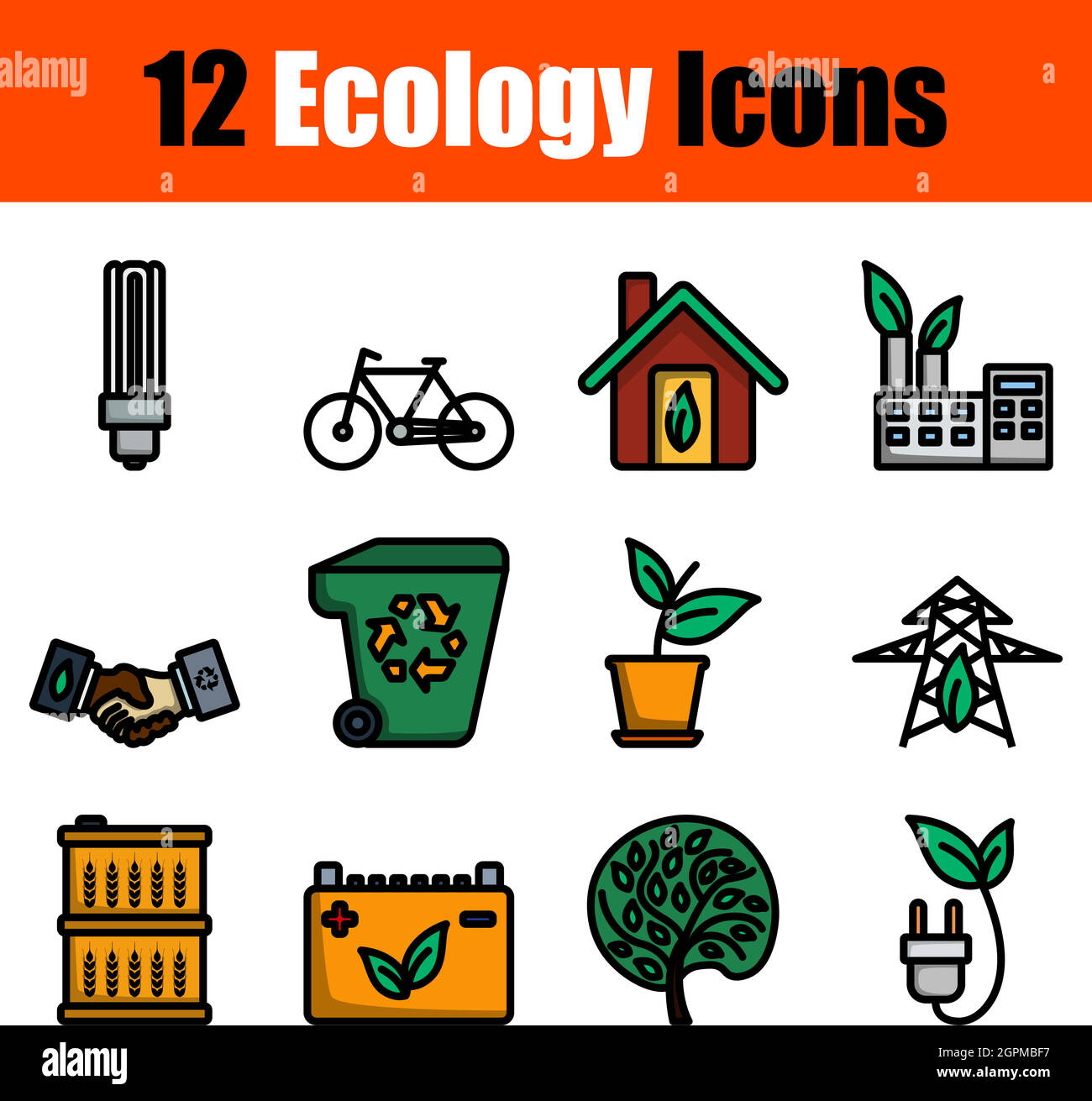 Ecology Icon Set Stock Vector Image & Art - Alamy