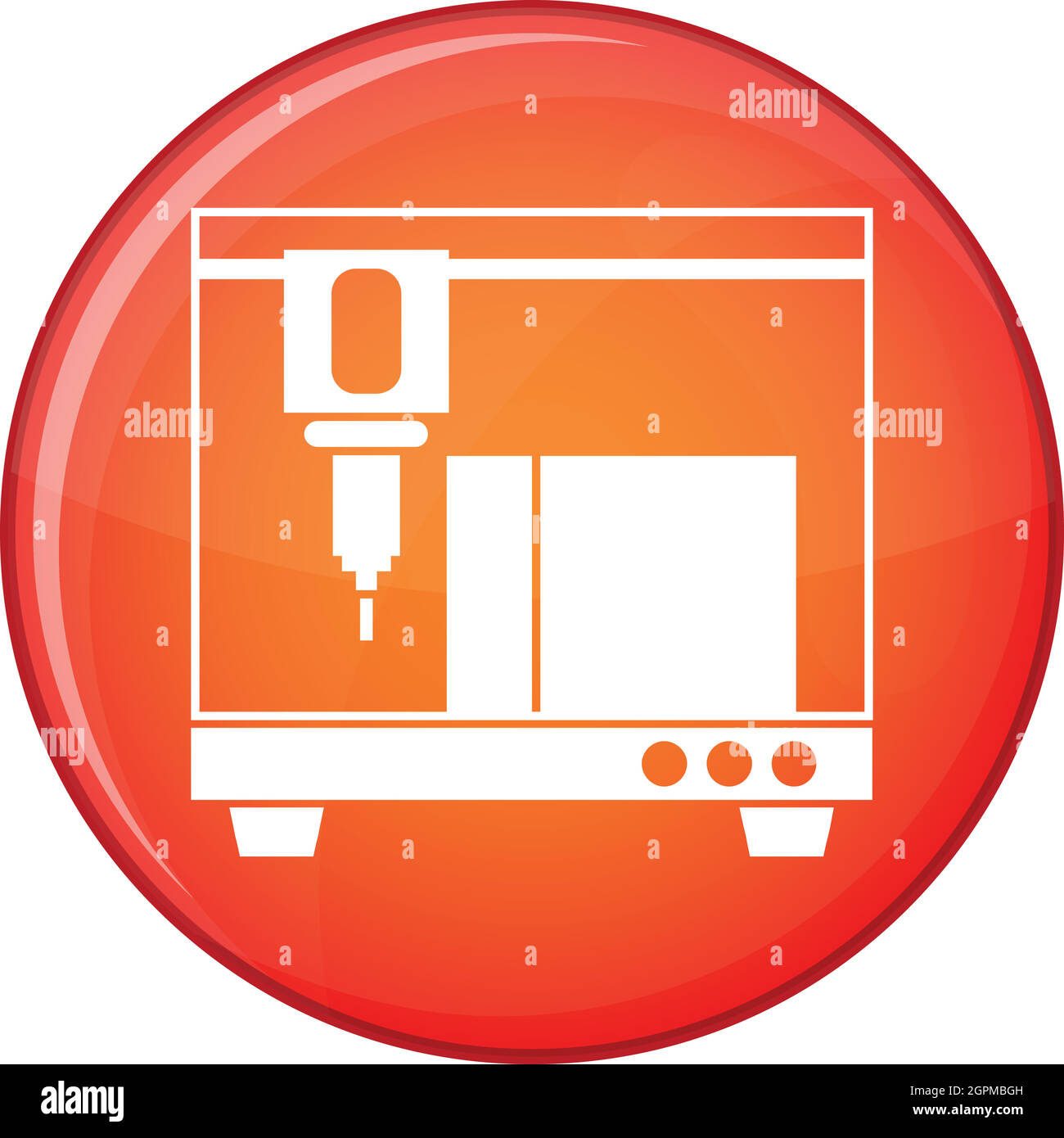 3D printer icon, flat style Stock Vector Image & Art - Alamy