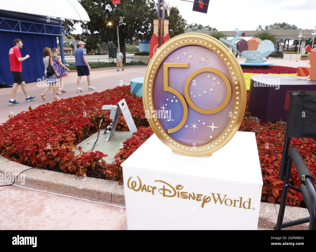 Orlando, United States. 29th Sep, 2021. A Walt Disney World 50 sign ...