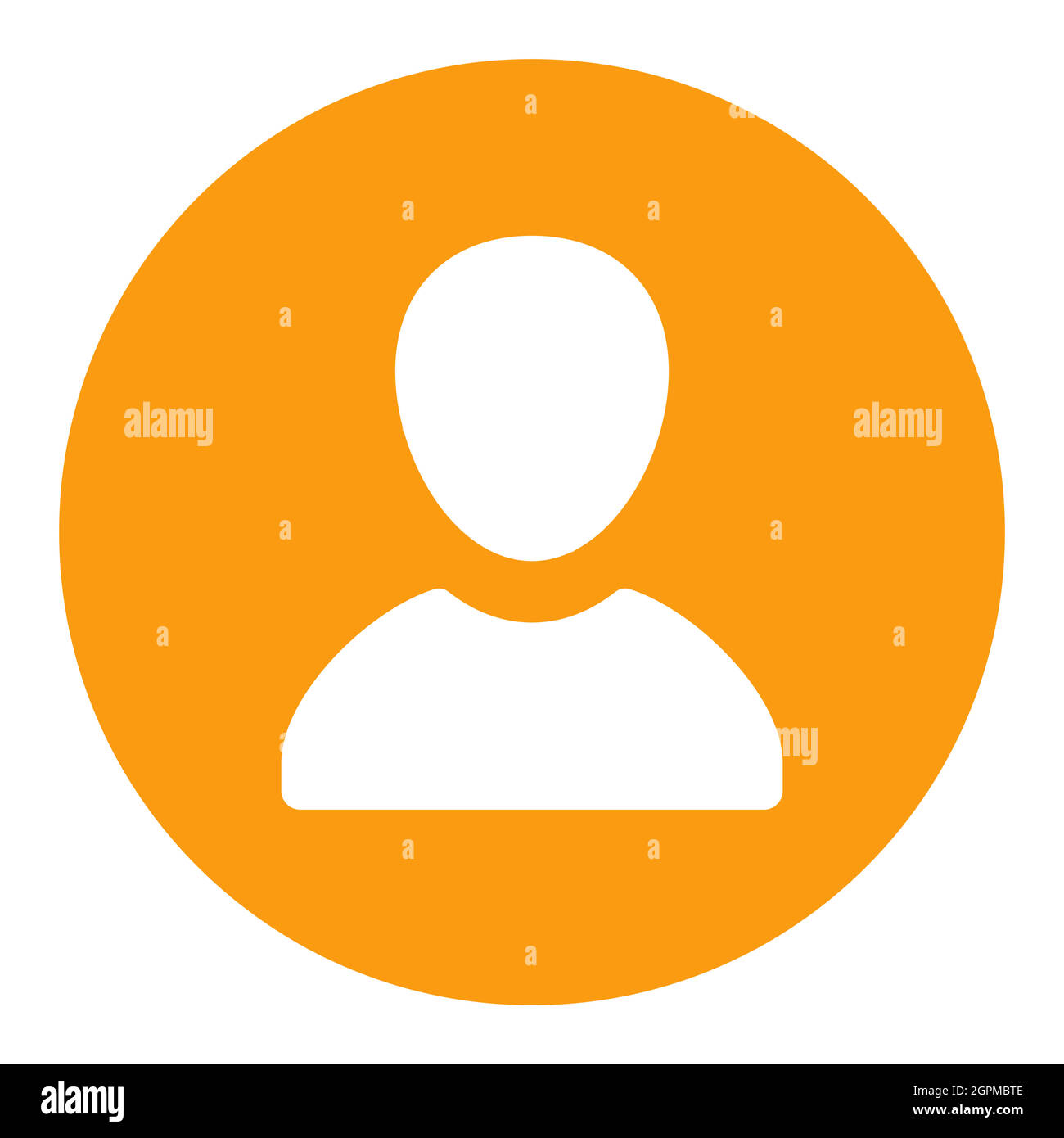 White user profile flat icon hi-res stock photography and images - Alamy